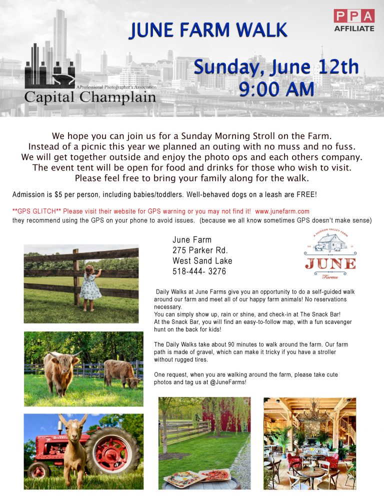 Join us for a walk on the farm. June Farm. - Capital Champlain